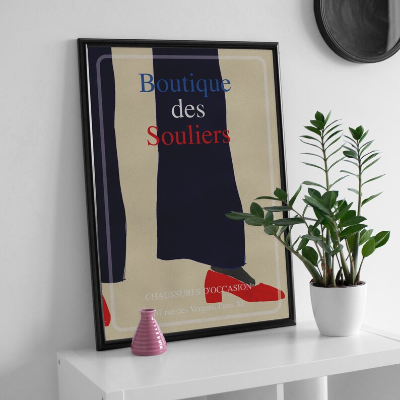 Vintage French Poster Minimalist Art French Art Aesthetic Print French ...