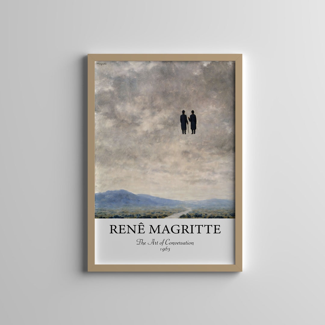 Rene Magritte Art the Art of Conversation Surrealism Art - Etsy