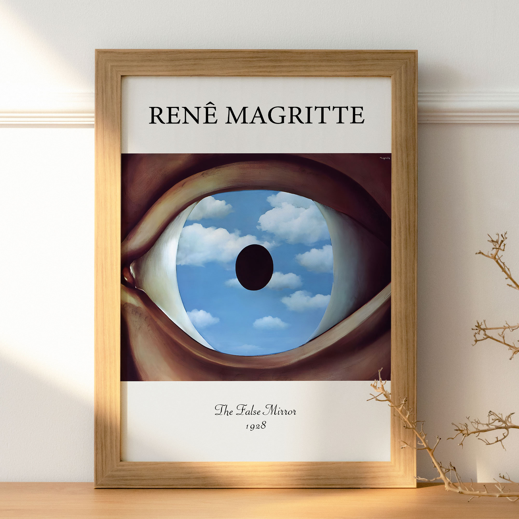Rene Magritte Art the False Mirror Surreal Wall Art High Quality Poster ...