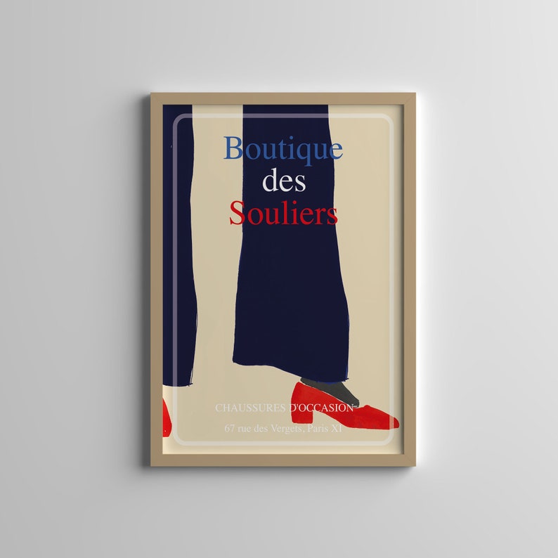 Vintage French Poster Minimalist Art French Art Aesthetic Print French ...