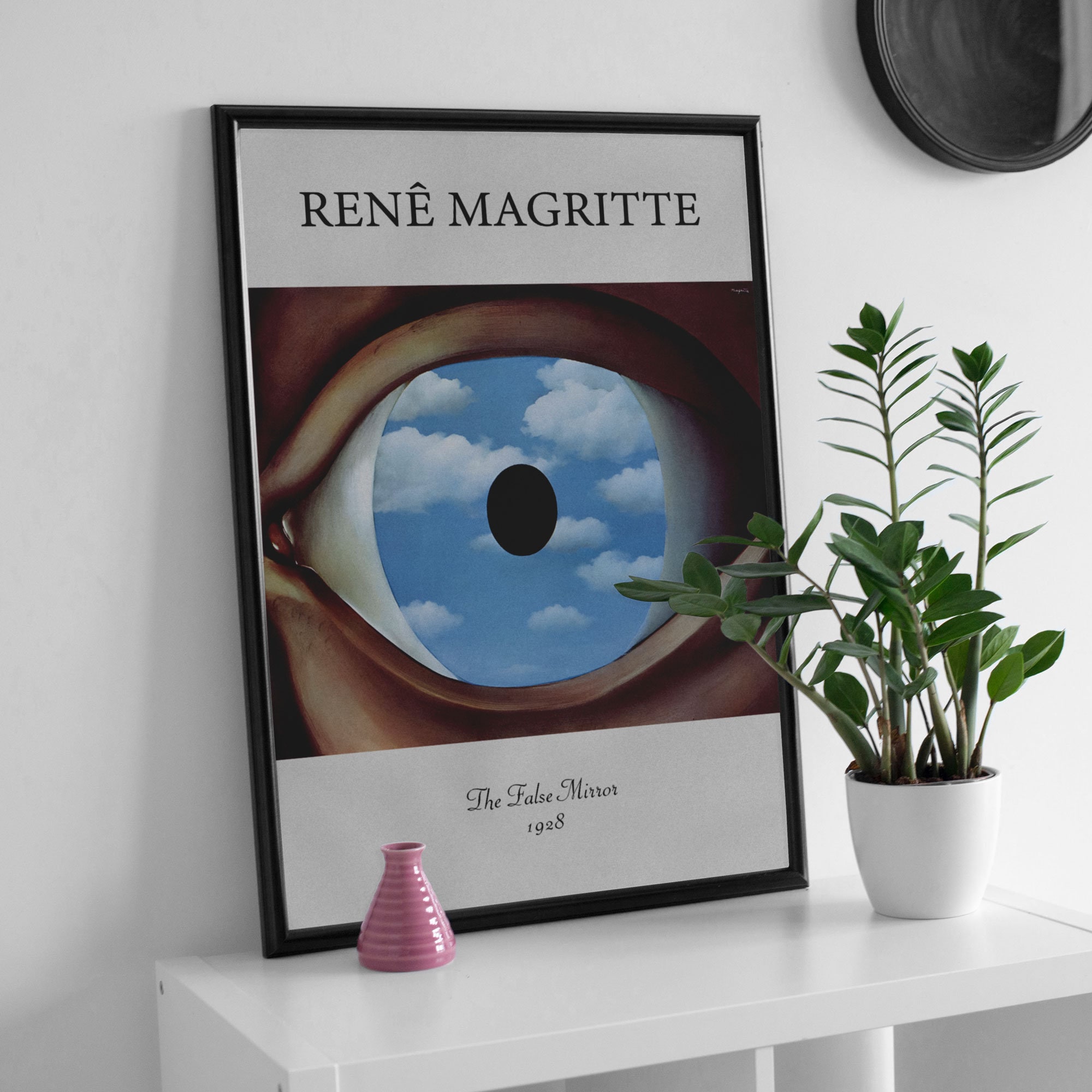 Rene Magritte Art the False Mirror Surreal Wall Art High Quality Poster ...