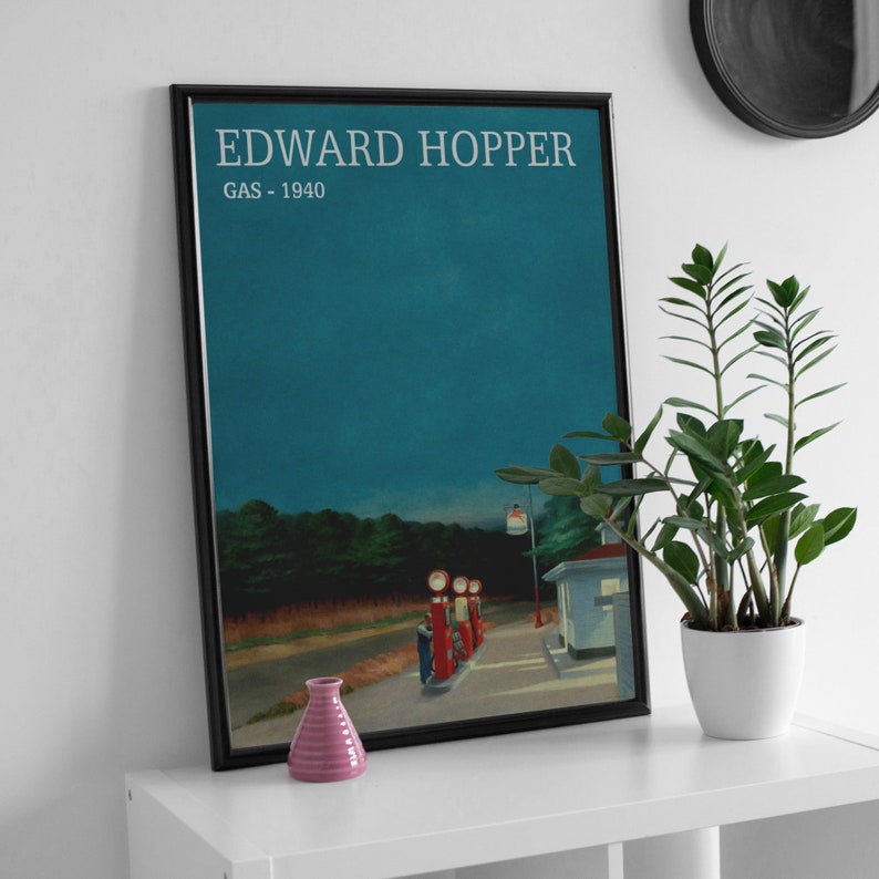 Edward Hopper Poster Gas Vintage Print High Quality Poster American ...