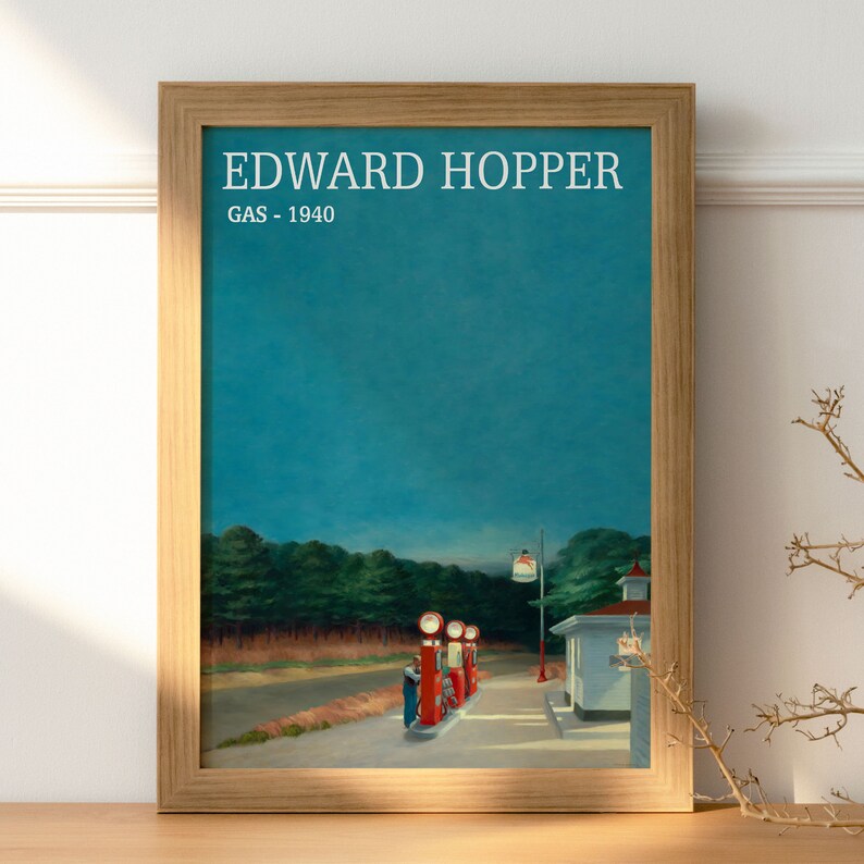 Edward Hopper Poster Gas Vintage Print High Quality Poster American ...