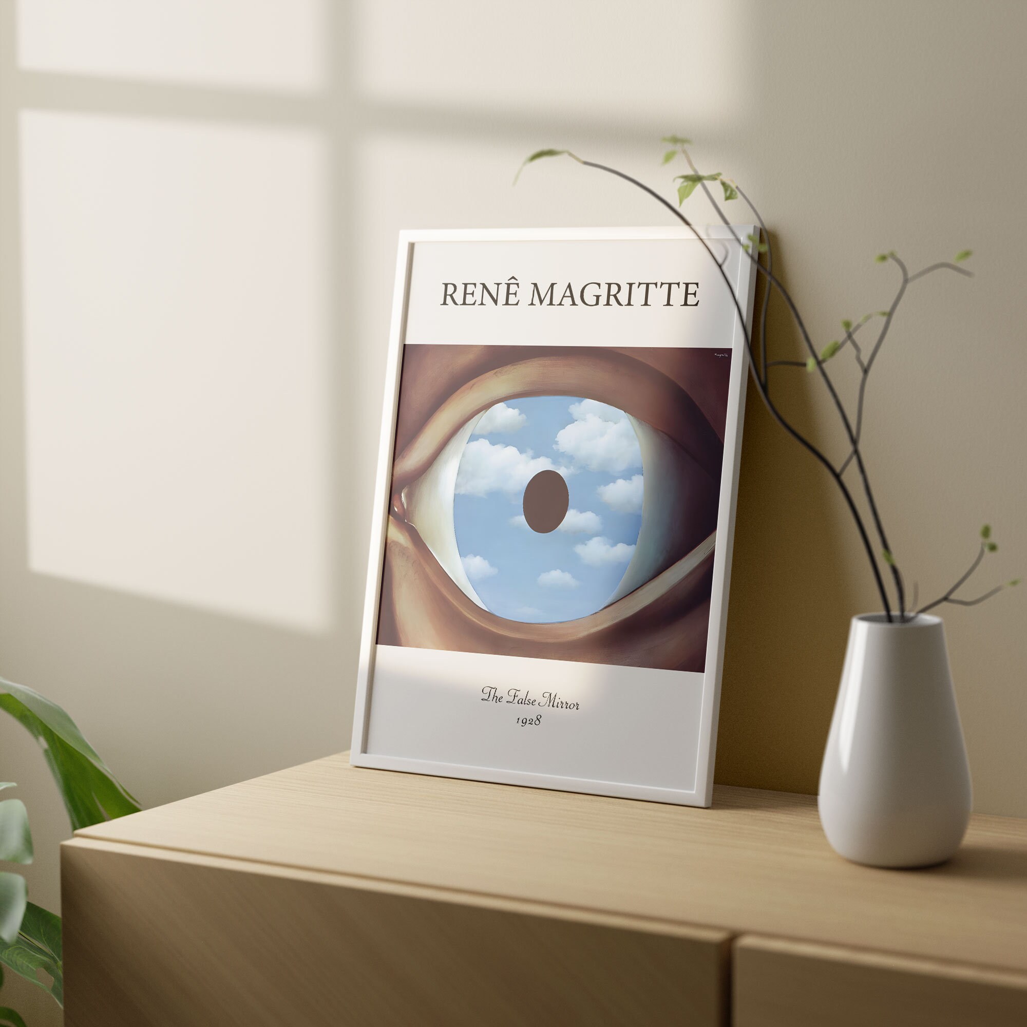 Rene Magritte Art the False Mirror Surreal Wall Art High Quality Poster ...