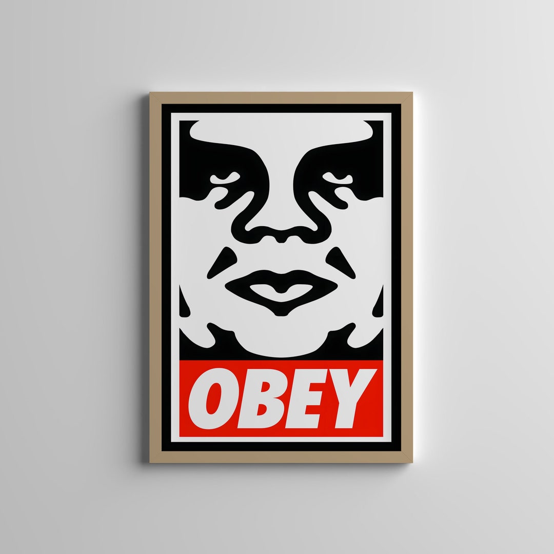 OBEY Poster Shepard Fairey Print Skateboard Wall Art Vintage Poster ...