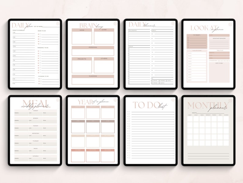 2024 or Undated Ultimate Digital Planner Monthly, Weekly, and Daily ...