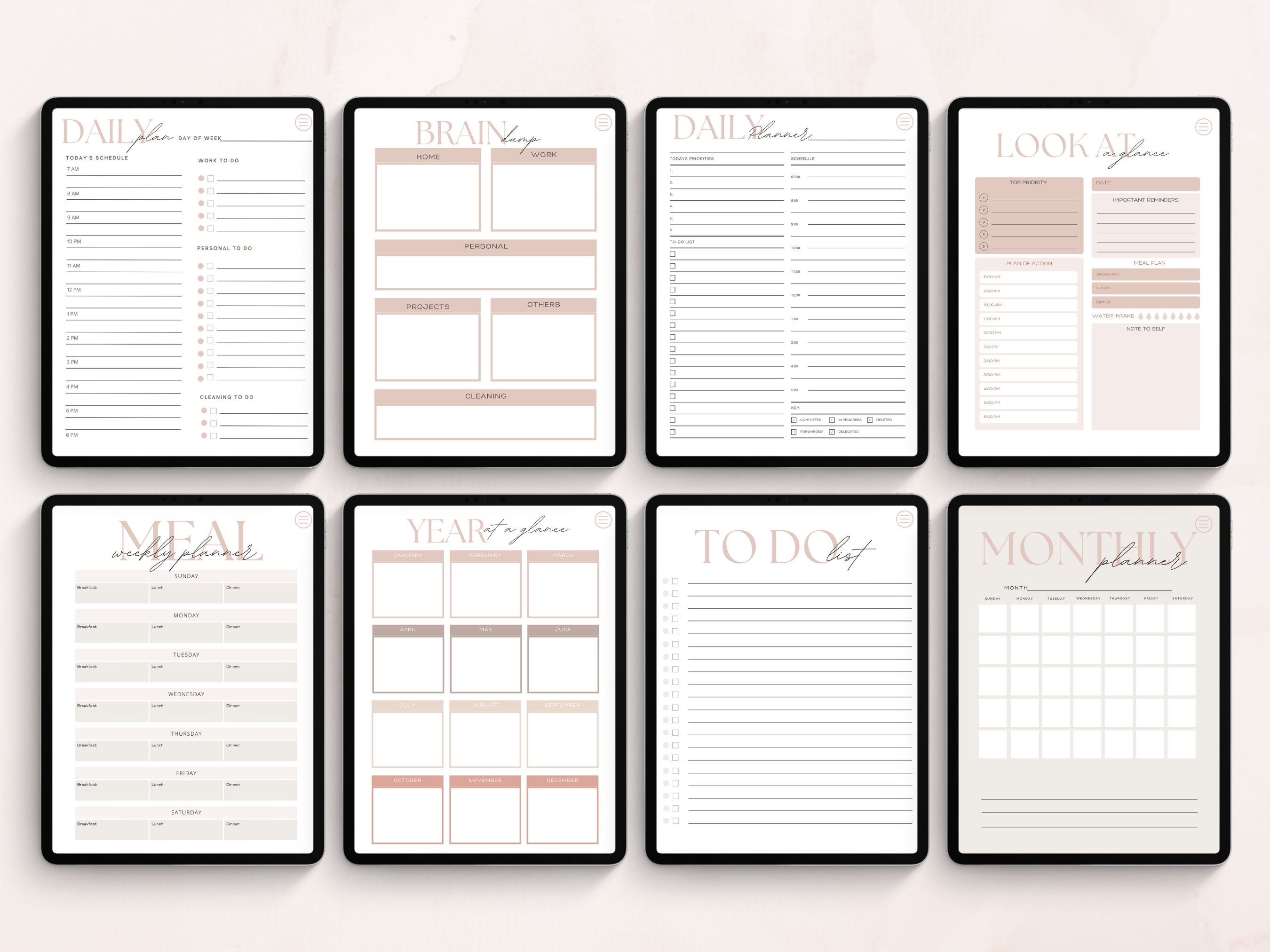 2024 or Undated Ultimate Digital Planner Monthly, Weekly, and Daily ...