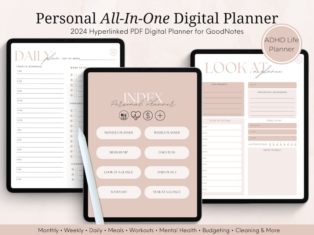 2025 or Undated Ultimate Digital Planner | Monthly, Weekly, and Daily ...