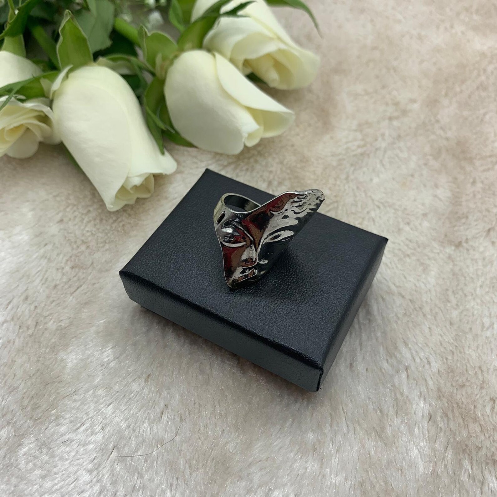 Antique Silver Face Ring, Silver Abstract Face Ring, Ancient Greek Ring ...