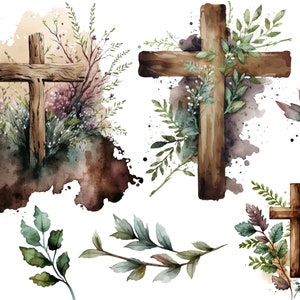 Watercolor Easter Crosses Clipart Jesus Easter Story Bible Clipart ...