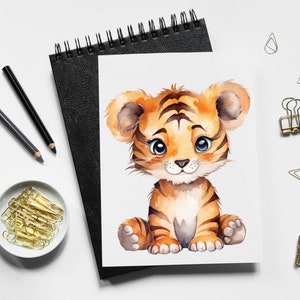 Watercolor Cute Tiger Clipart PNG, Baby Tiger Clipart, Cute Tiger Png ...