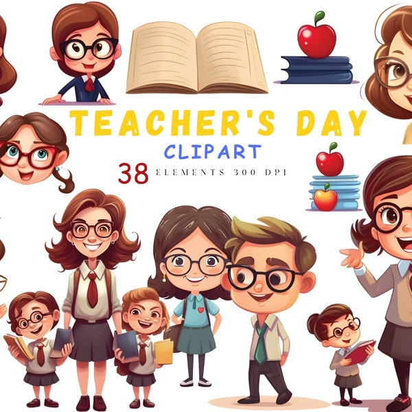 Teacher Clipart - Etsy