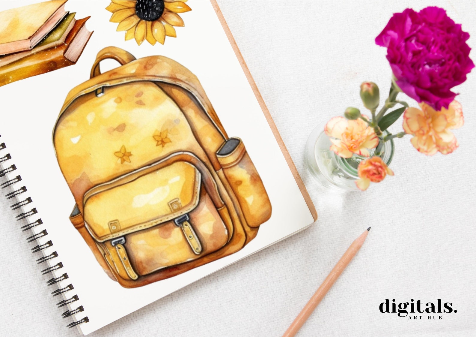 Watercolor Back to School Clipart School Png Bundle for - Etsy UK