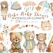 Watercolor Clipart Baby Shower, Baby Monthly Milestone Clip Arts ...