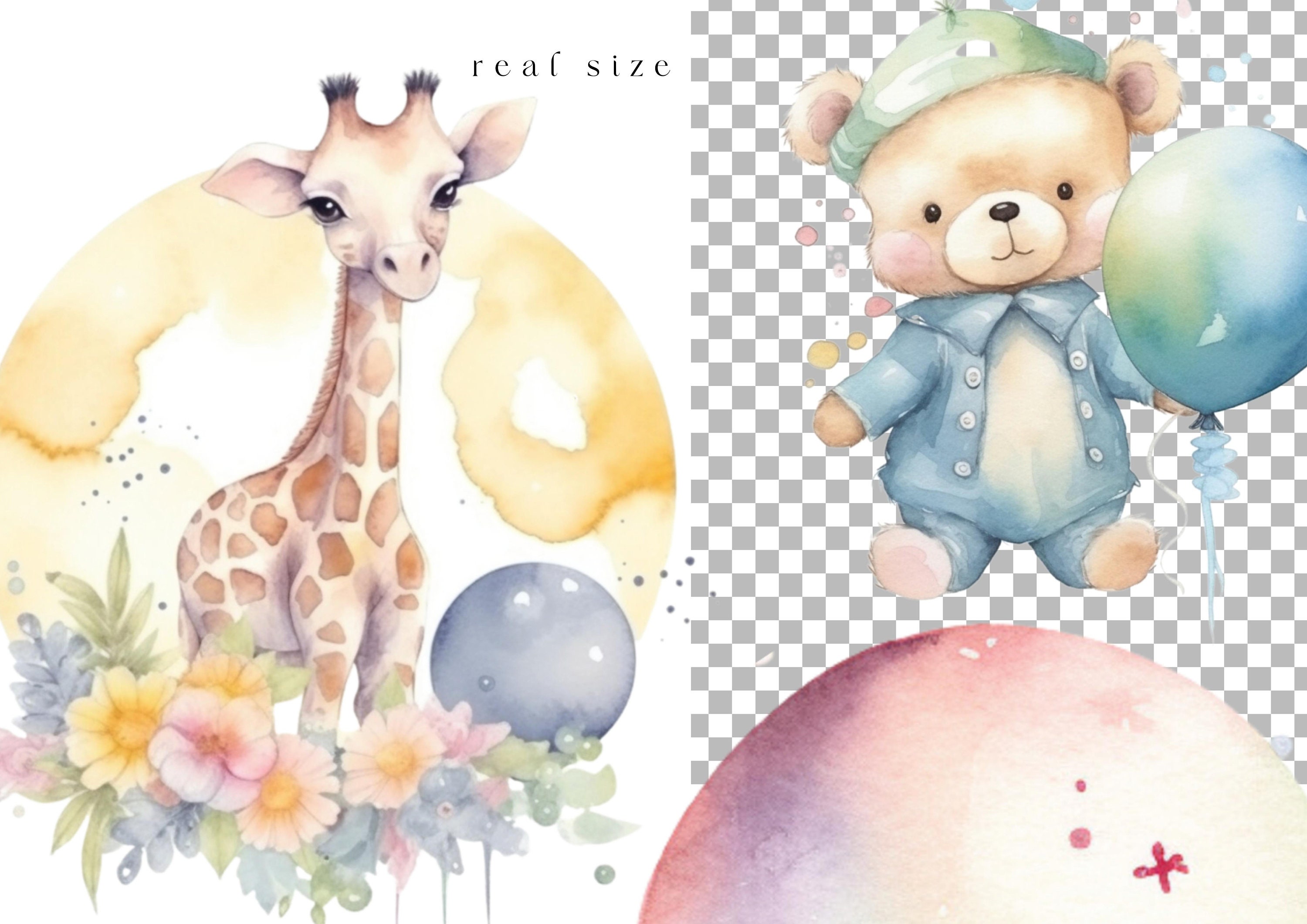 Watercolor Clipart Baby Shower Baby Monthly Milestone Clip - Etsy UK