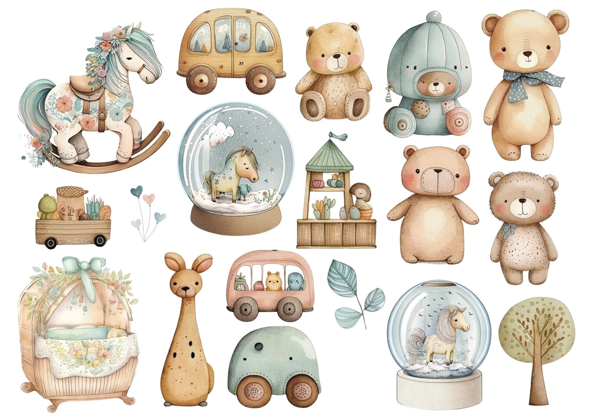 Boho Baby Shower Clipart Watercolor Clipart Nursery Decor - Etsy Australia