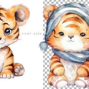 Watercolor Cute Tiger Clipart PNG, Baby Tiger Clipart, Cute Tiger Png ...
