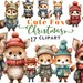 Cute Christmas Fox Clipart Bundle, Watercolor Winter Fox PNG, Woodland ...