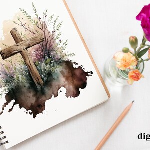 Watercolor Easter Crosses Clipart Jesus Easter Story Bible Clipart ...