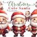Cute Santa Claus Clipart Christmas Characters Clipart Xmas - Etsy