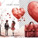 Happy Valentines Day Clipart Watercolor, Red and Pink Roses Clipart ...