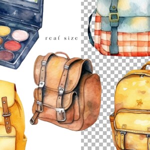 Watercolor Back to School Clipart, School Png Bundle for Creators ...