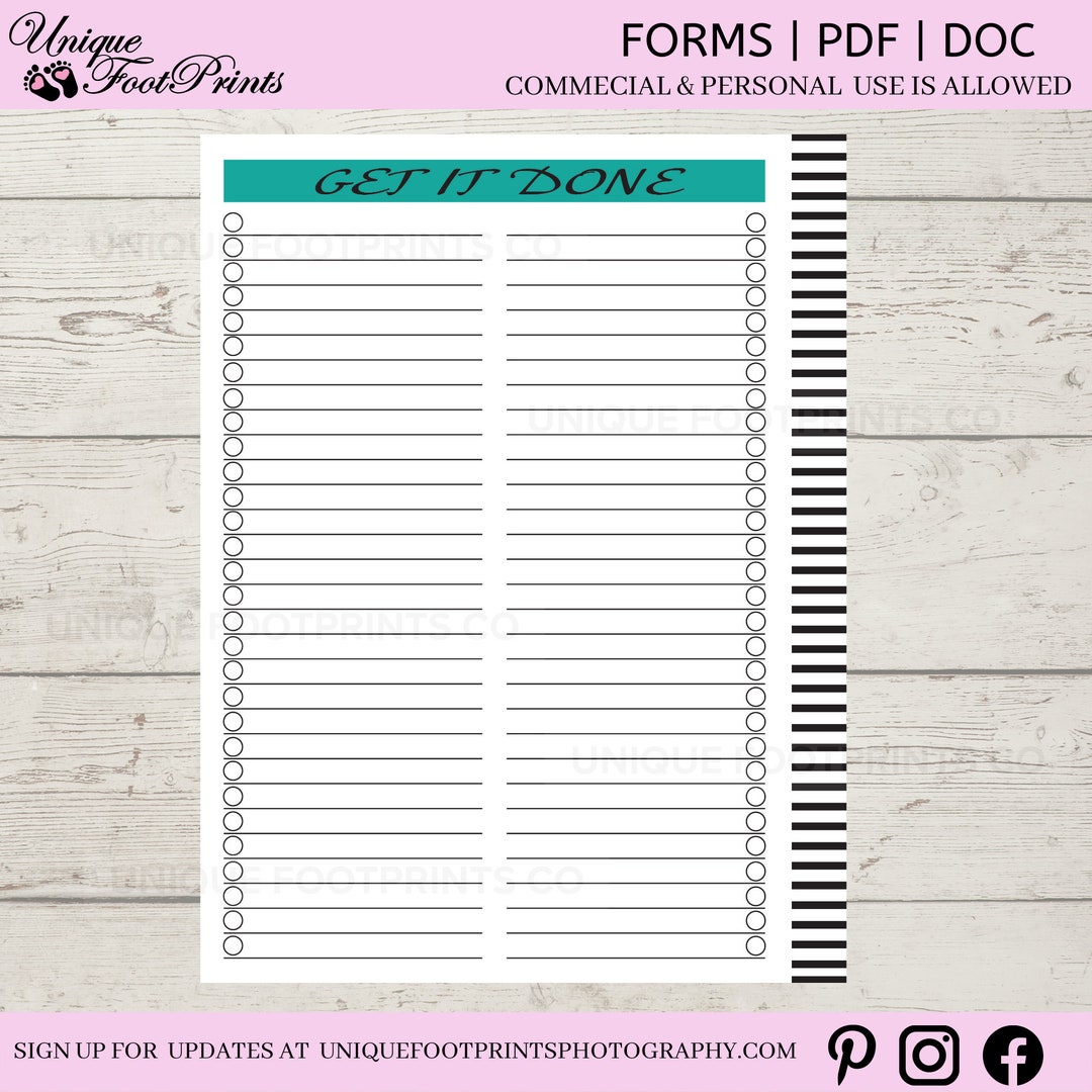 Planners Insert, Calendars, To-do List, Notes, Planner Printable ...