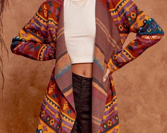 Cardigan Aztec Print - Etsy
