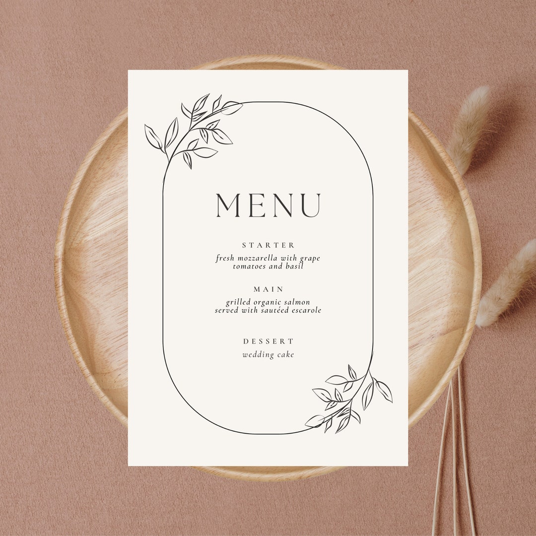 Printable Event Menu | Event Printable | Place Menu | Drink Menu ...