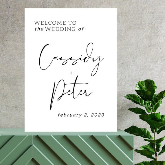 Classic Wedding Sign Editable Digital Sign Wedding Signs - Etsy