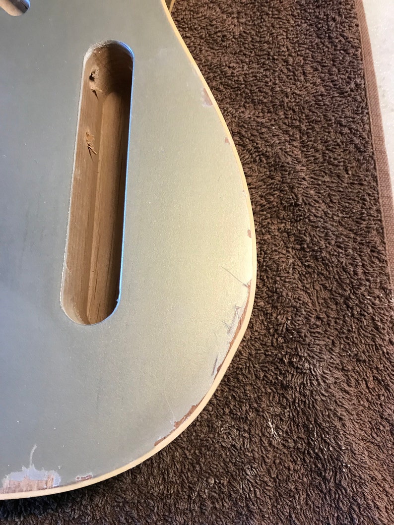 Hand Made Relic Shoreline Gold Telecaster Guitar Body, Relic Nitro - Etsy
