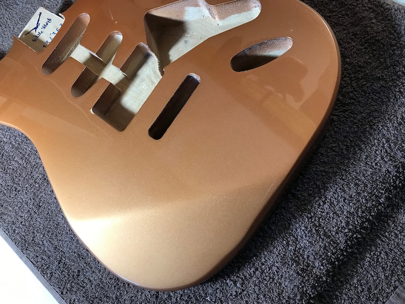 Light Aged Firemist Gold Strat Style Guitar Body - Nitro Finish - Etsy