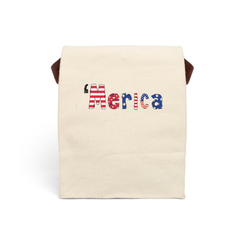 Merica Canvas Lunch Sack Trump 2024 Rally Gear Maga Republican Reusable ...