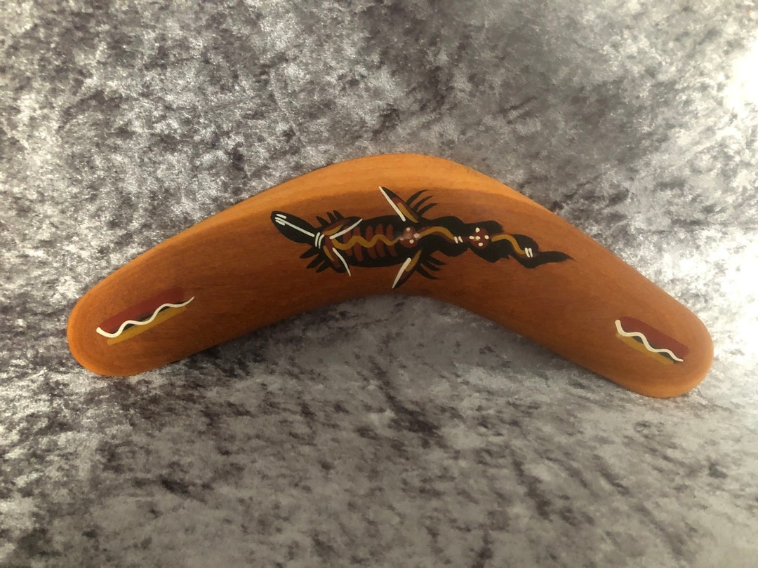 Boomerang Australian Handmade Hand Painted Wooden - Etsy