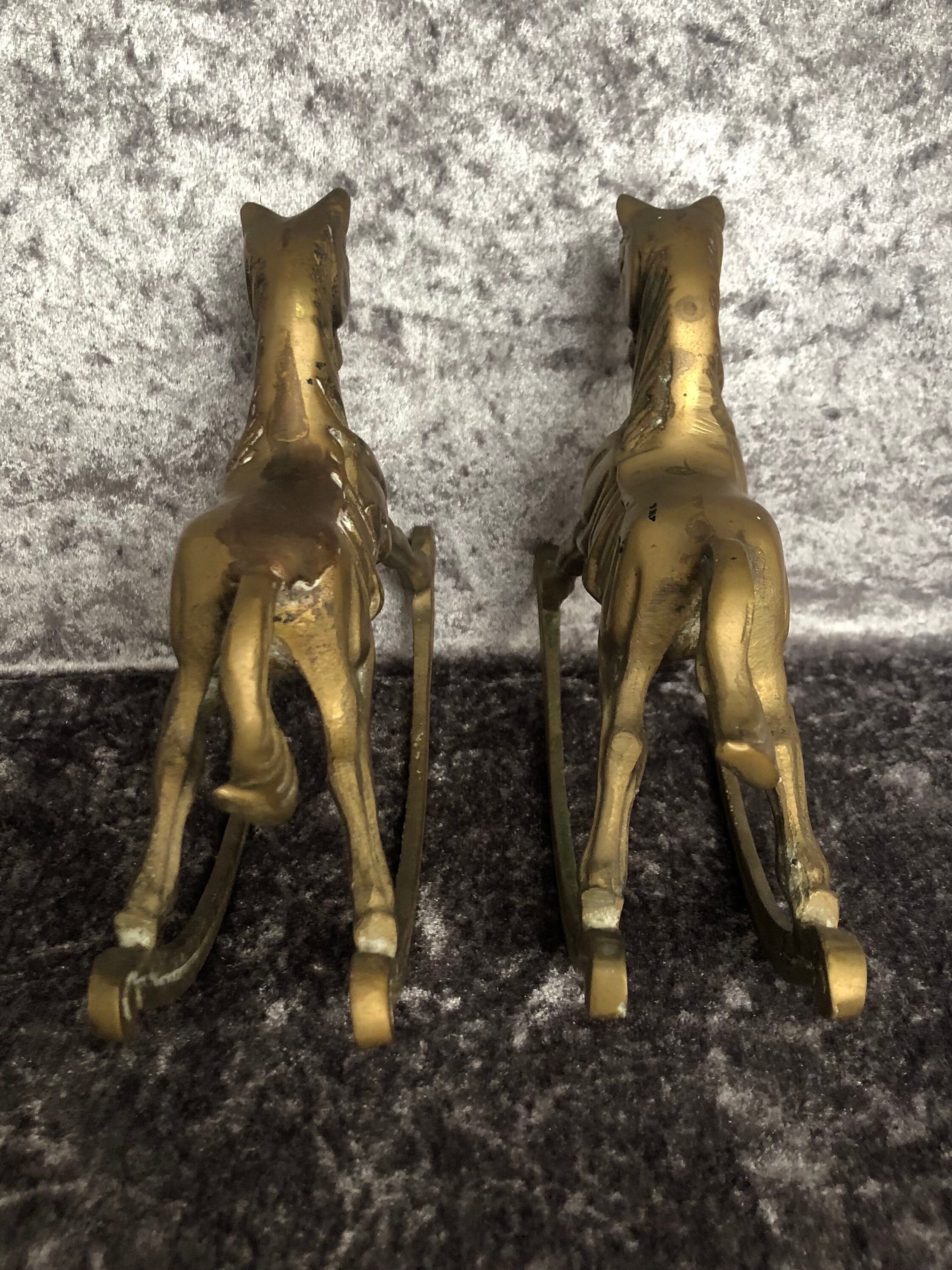 Vintage Metal Brass Rocking Horses - Etsy