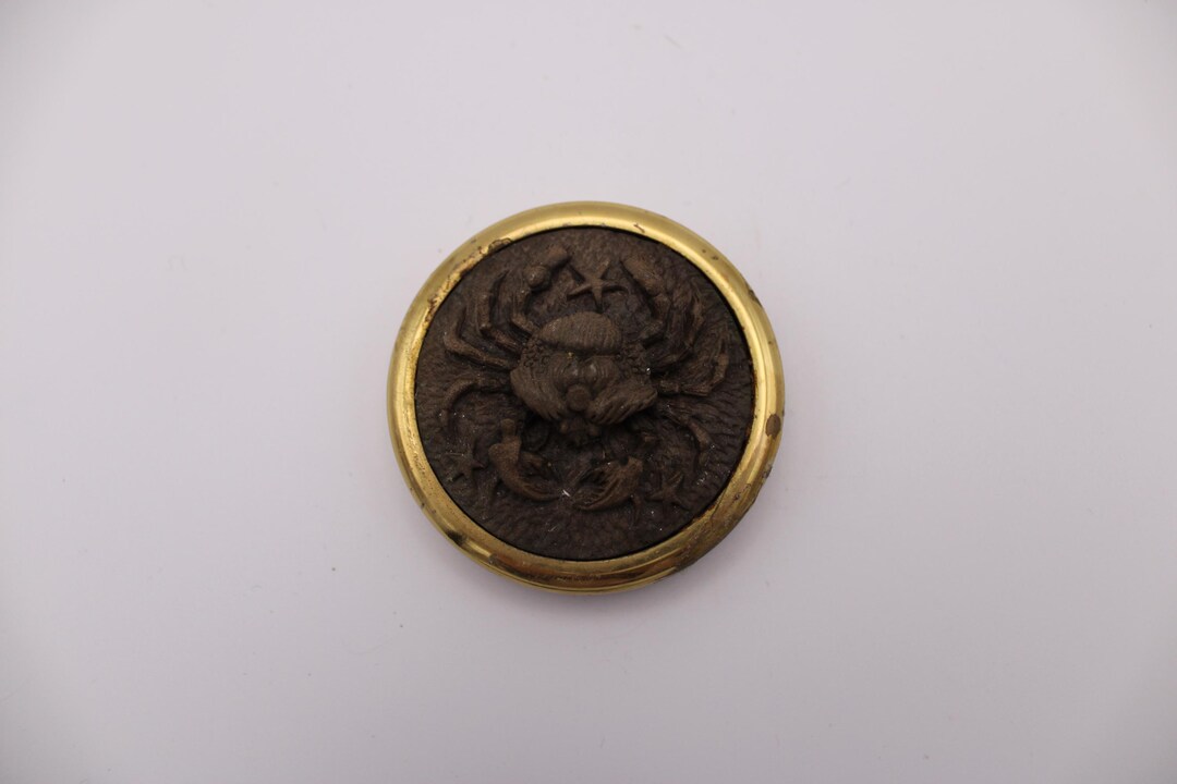 Vintage Brass Bronze Cancer Zodiac Sign Paperweight by Stuart Houghton ...