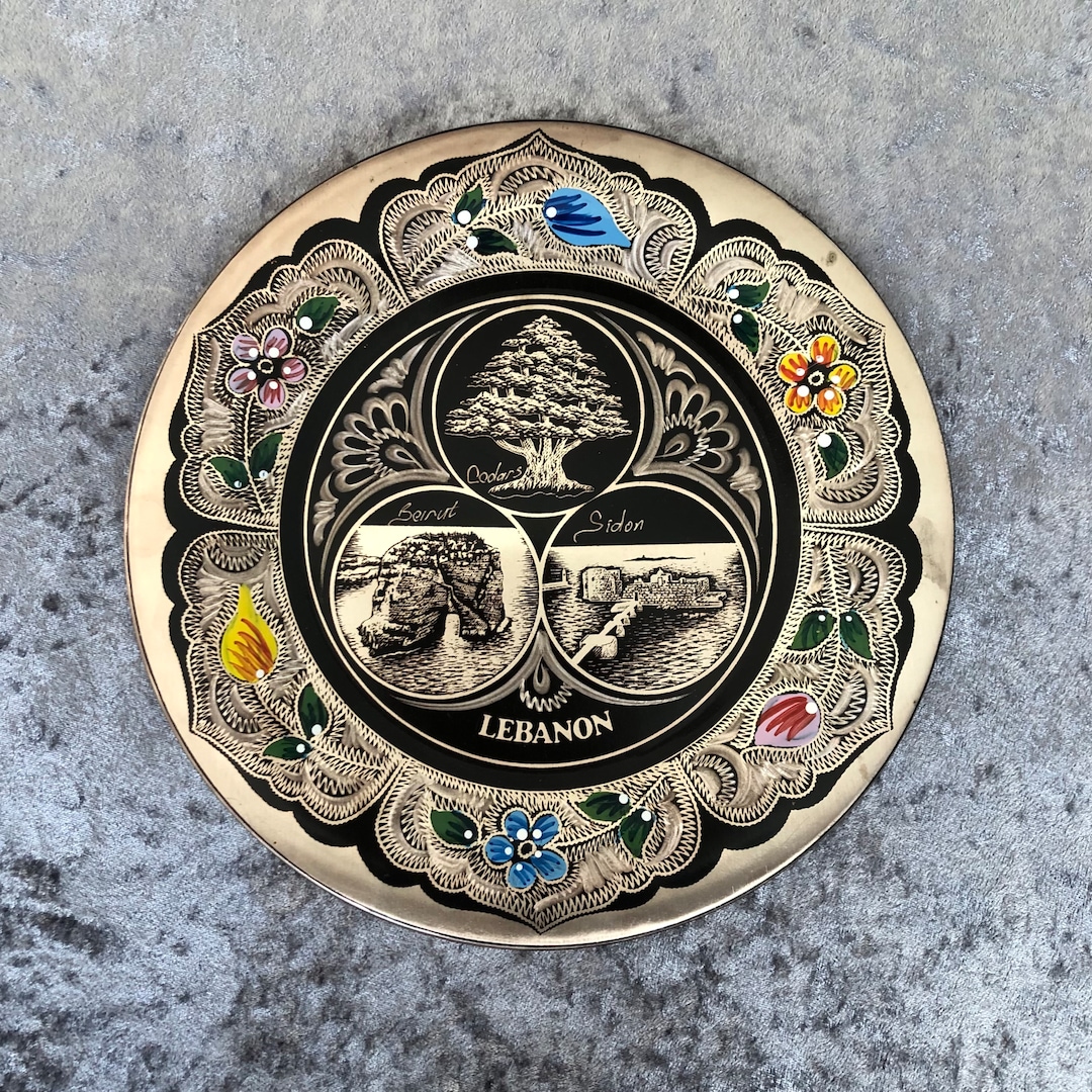 Vintage Tin Plate, Lebanon Souvenir Plate - Etsy UK