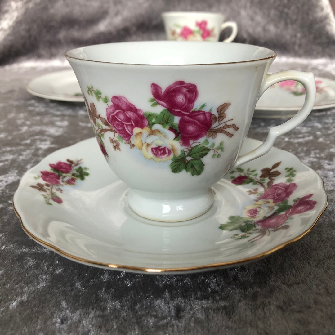 Rose Pattern Tea Set - Etsy