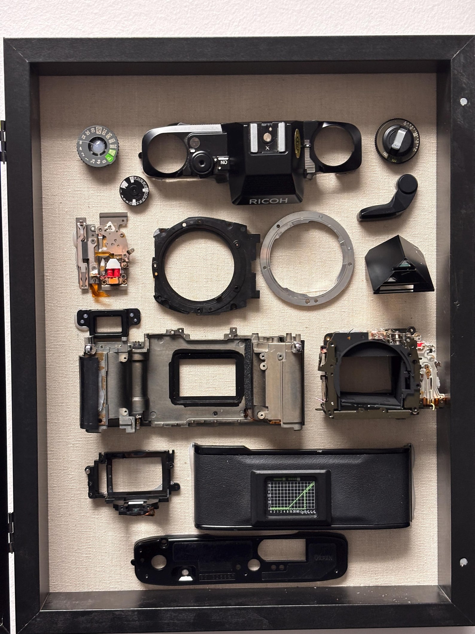 Deconstructed 35mm Camera Shadow Box Art - Retro Wall Decor - Vintage ...