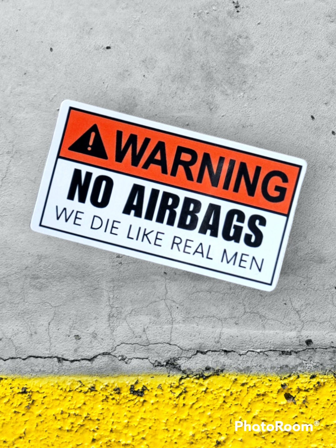 Warning No Air Bags Funny Vinyl Sticker - Etsy