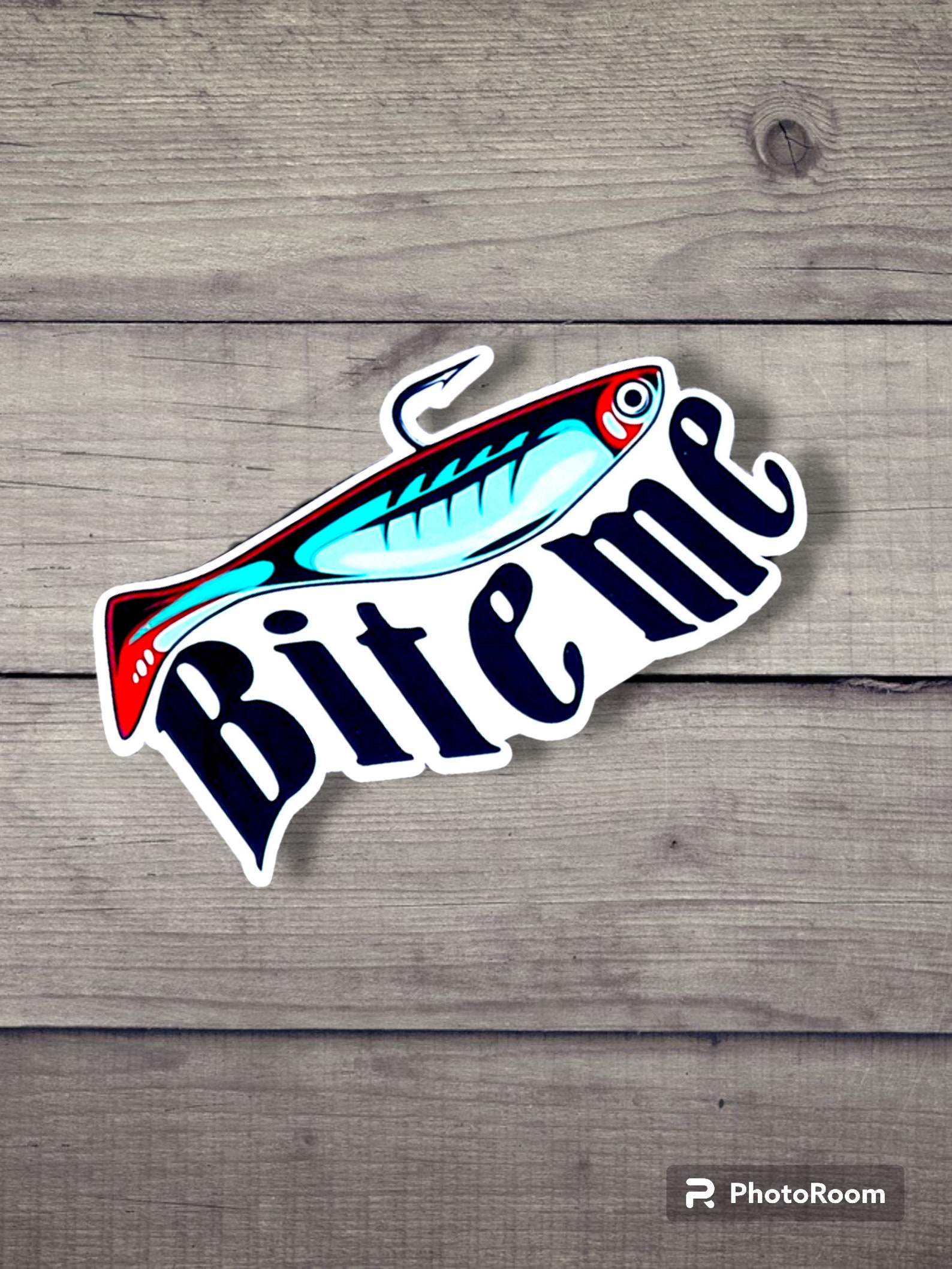 Fishing Bite Me Lure Vinyl Sticker Fishing Premium Vinyl Father's Day ...