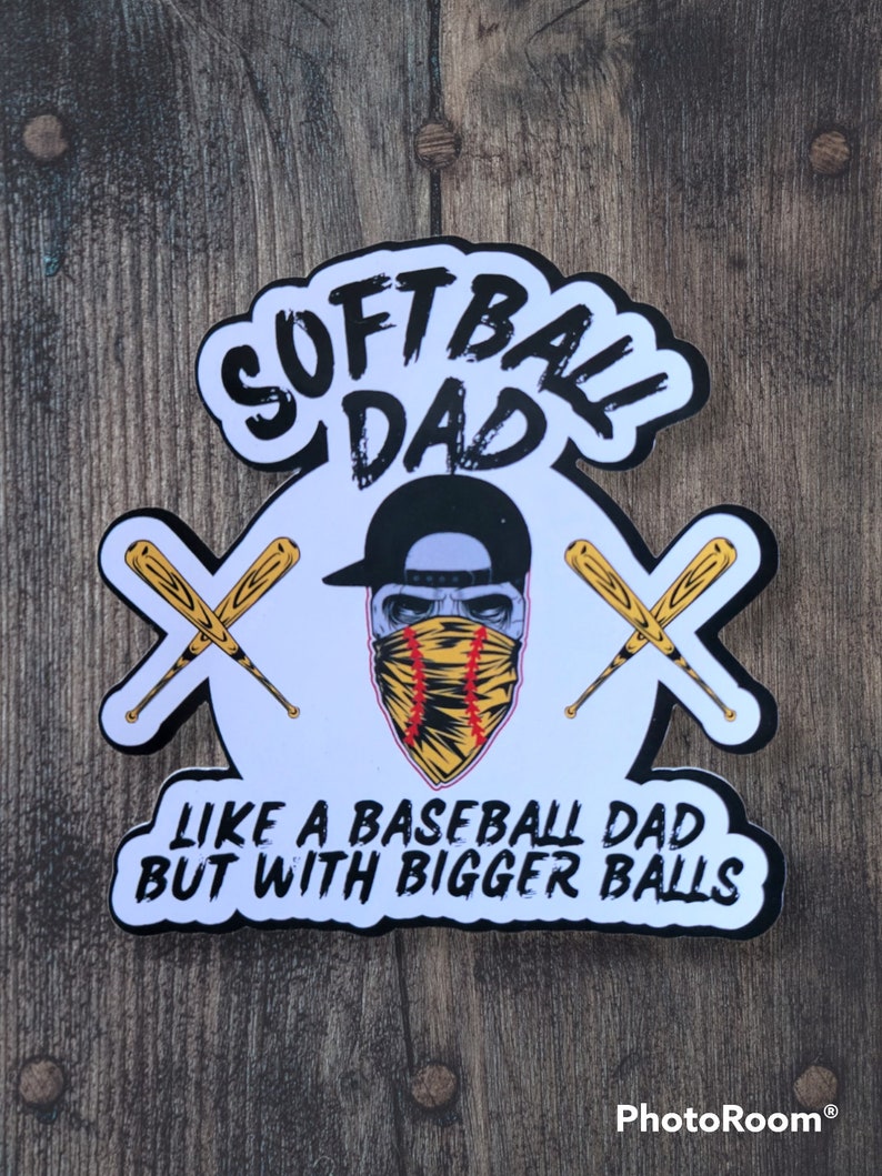 Funny Softball Dad Sticker - Etsy