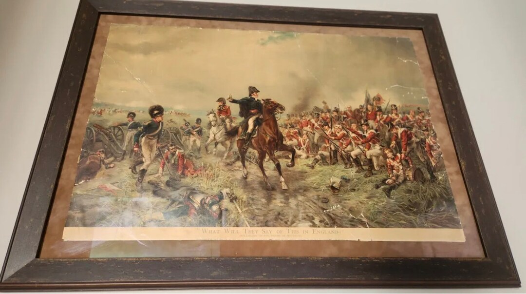 Duke of Wellington at Waterloo Napoleon 18 June 1815 Art Work Painting ...