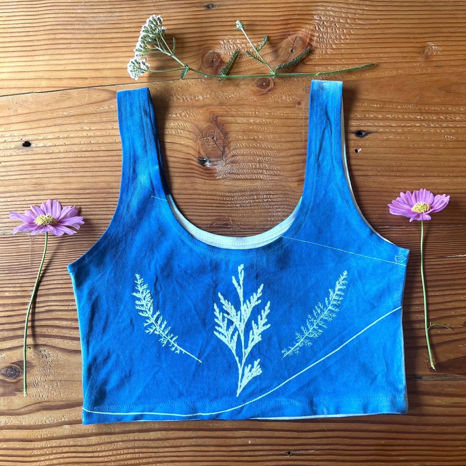 Cotton Cyanotype Crop Top - Etsy