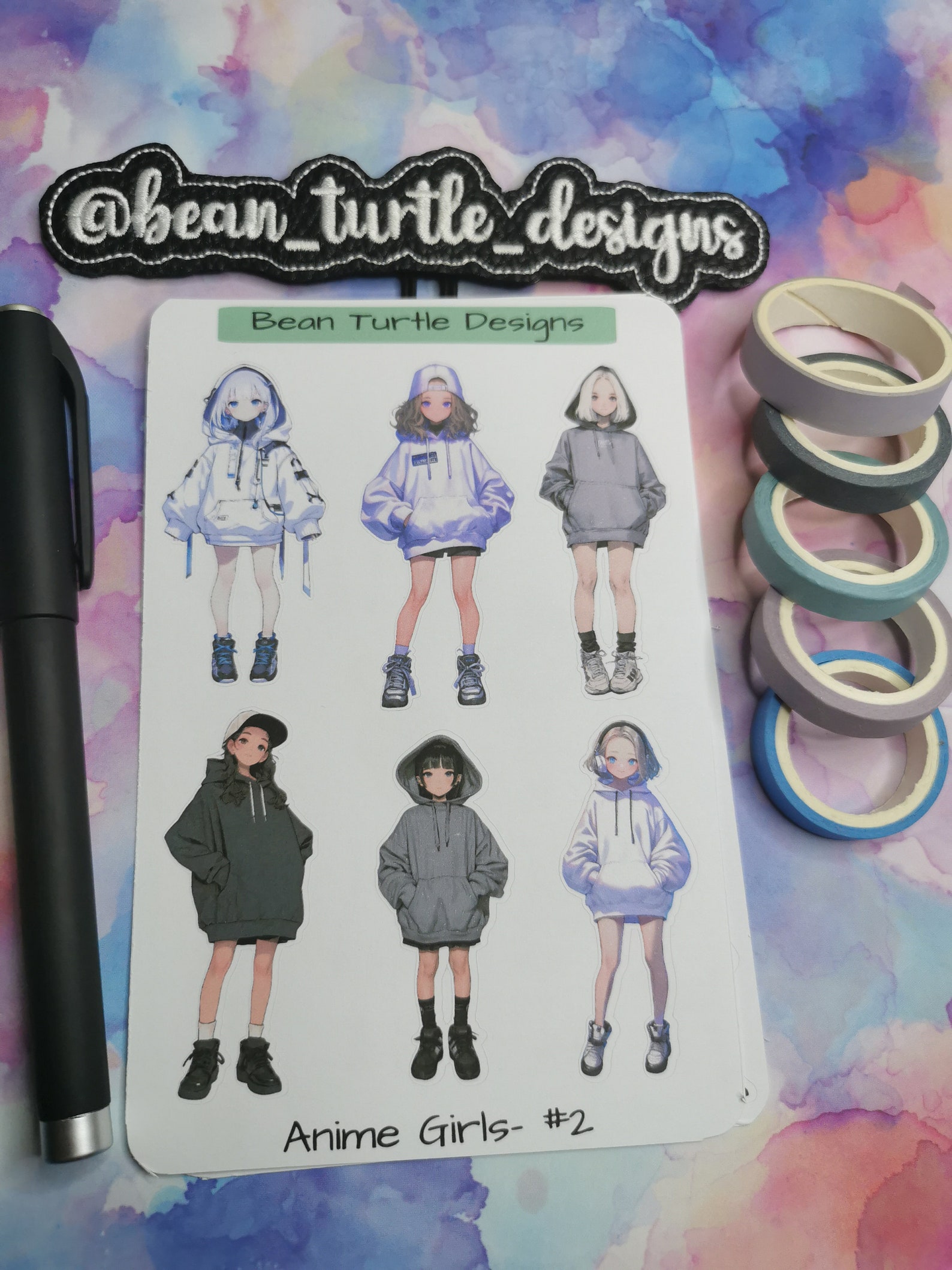 Anime Girls/ Anime Stickers/ Planner Decoration/ Planners/ Bean Turtle ...