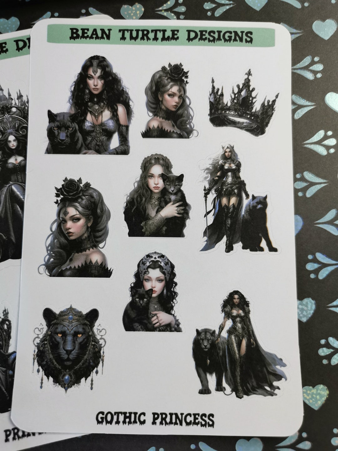 Gothic Princess/ Planner Decor/stickers/ Bean Turtle Designs - Etsy