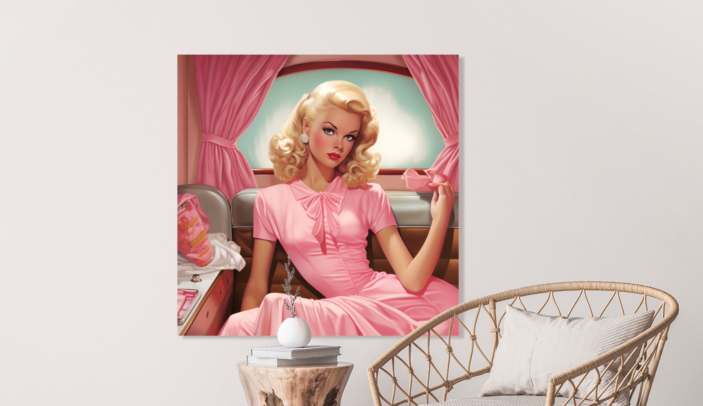 Retro Vintage Barbie Digital Art Print - Etsy