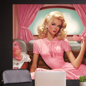 Retro Vintage Barbie Digital Art Print - Etsy