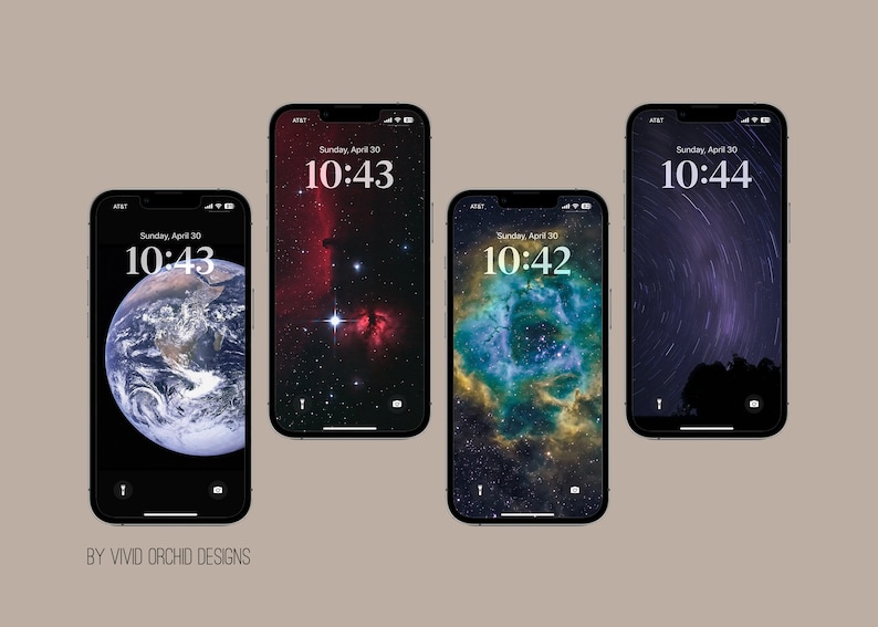 Outer Space Iphone Ios16 Wallpaper Bundle Outer Space Lock - Etsy