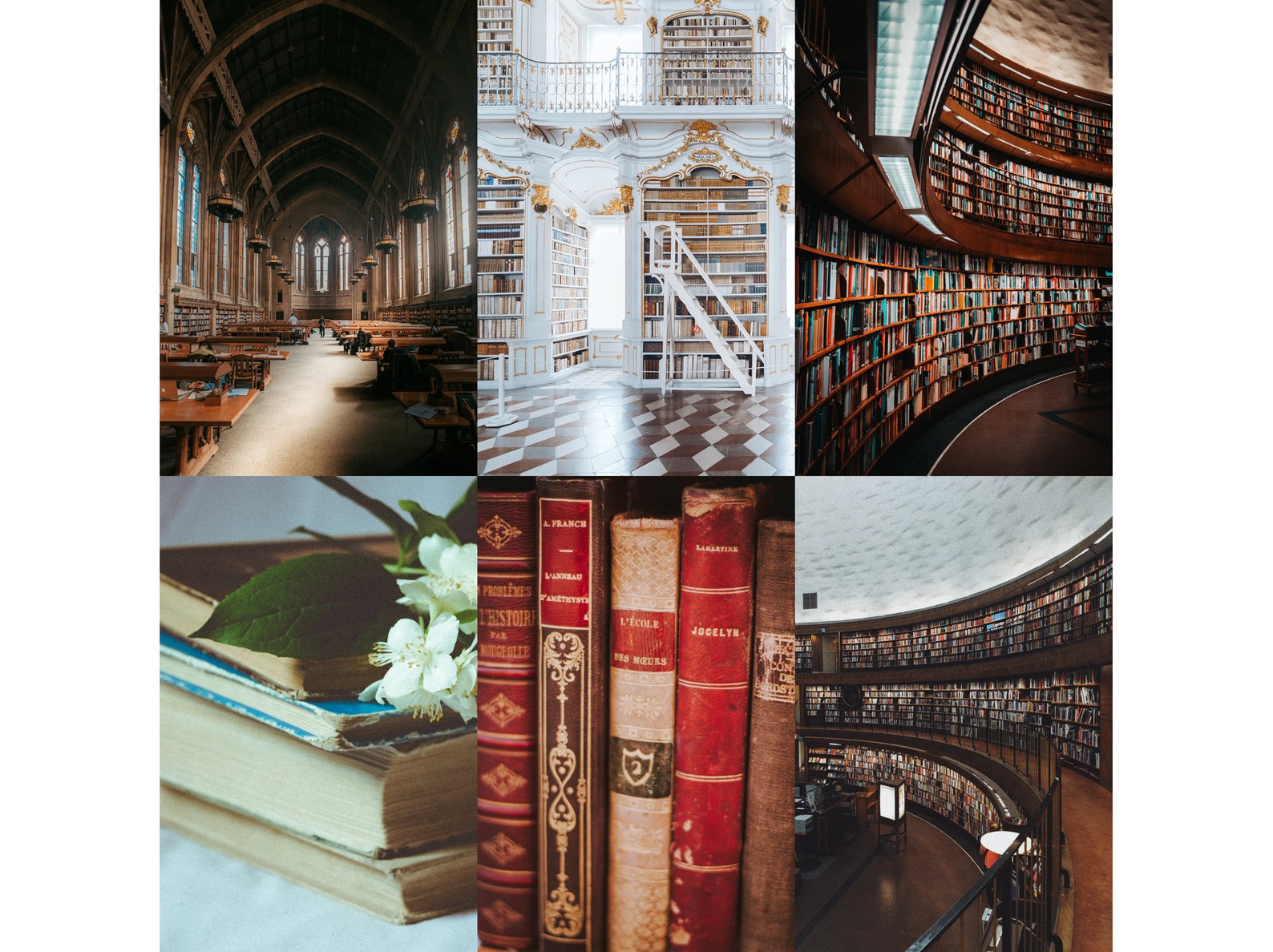 Books Wall Collage, Printable Wall Collage, 50 Pieces, 4x6 Inch Images ...